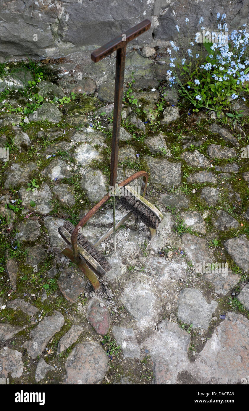 Old Fashioned Boot or Shoe Cleaner Stock Photo - Alamy