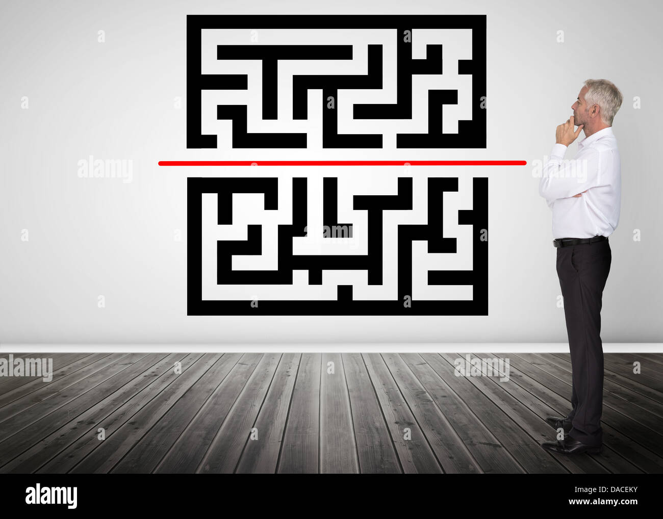 Mature businessman contemplating looking hi-res stock photography and ...