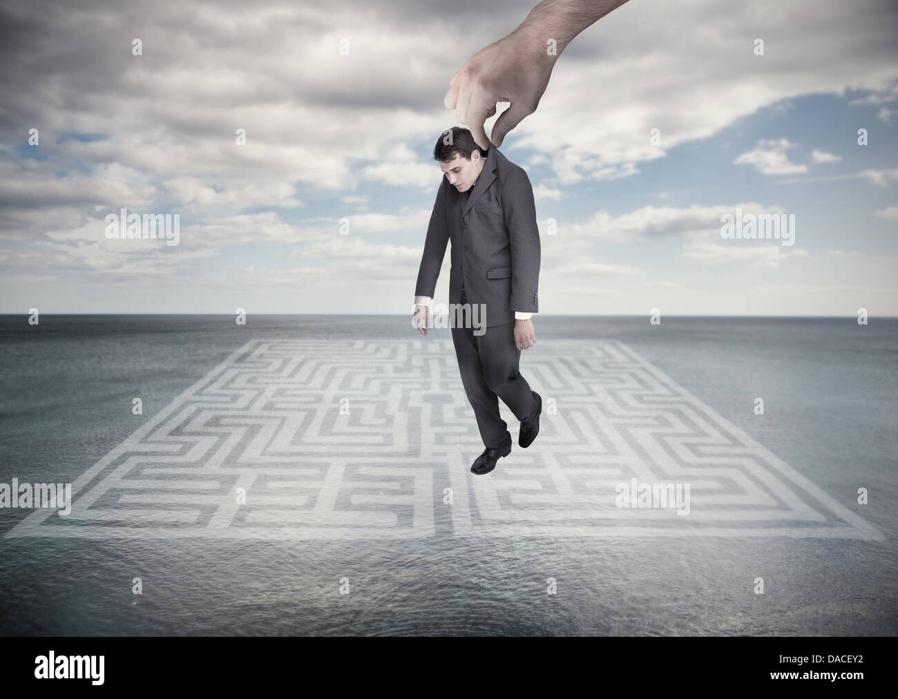 Hand sky suit businessman hi-res stock photography and images - Alamy