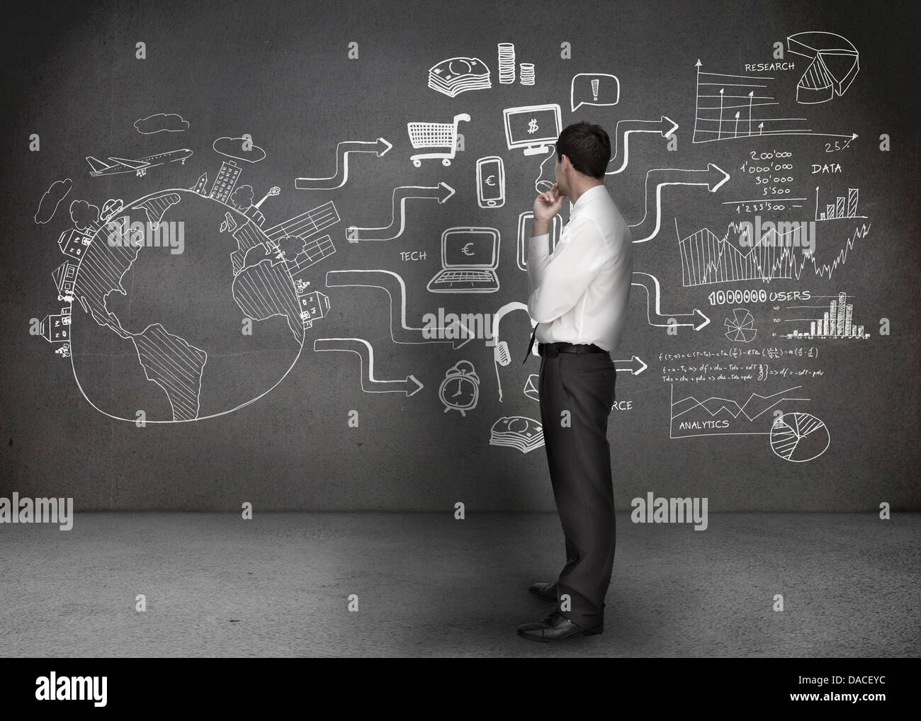 Man looking drawings hi-res stock photography and images - Alamy