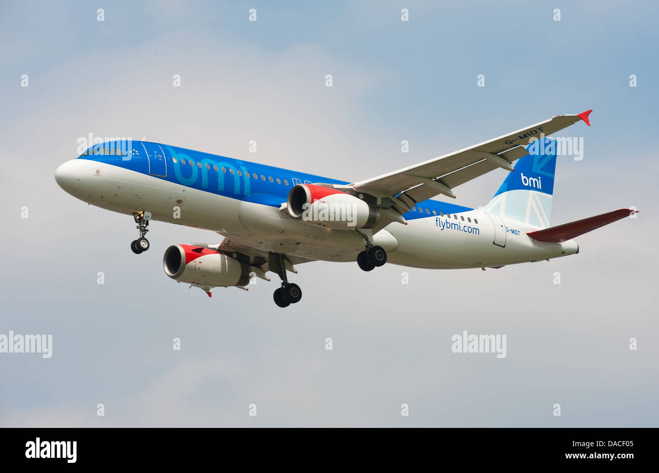 BMI Airbus A320 landing Stock Photo - Alamy