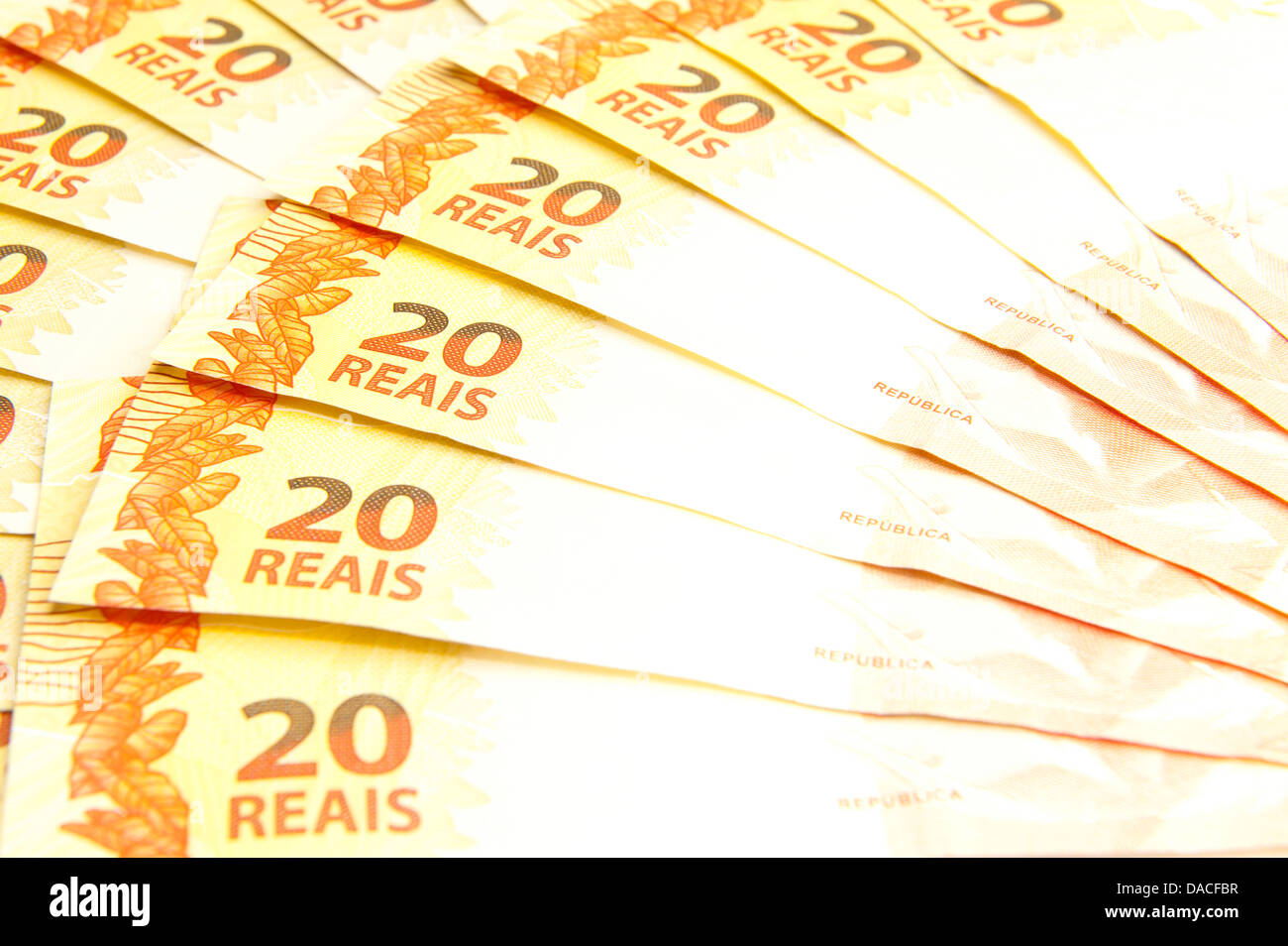 brazilian currency - twenty Real Stock Photo - Alamy