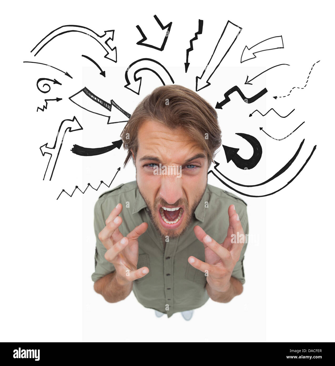 Angry man yelling hi-res stock photography and images - Alamy