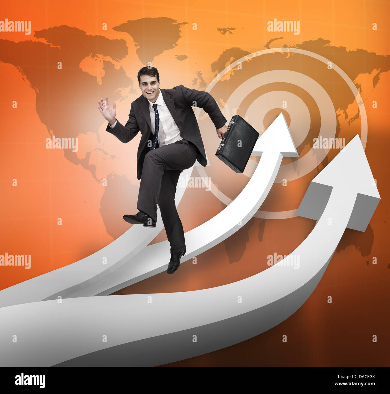 World map arrows hi-res stock photography and images - Alamy