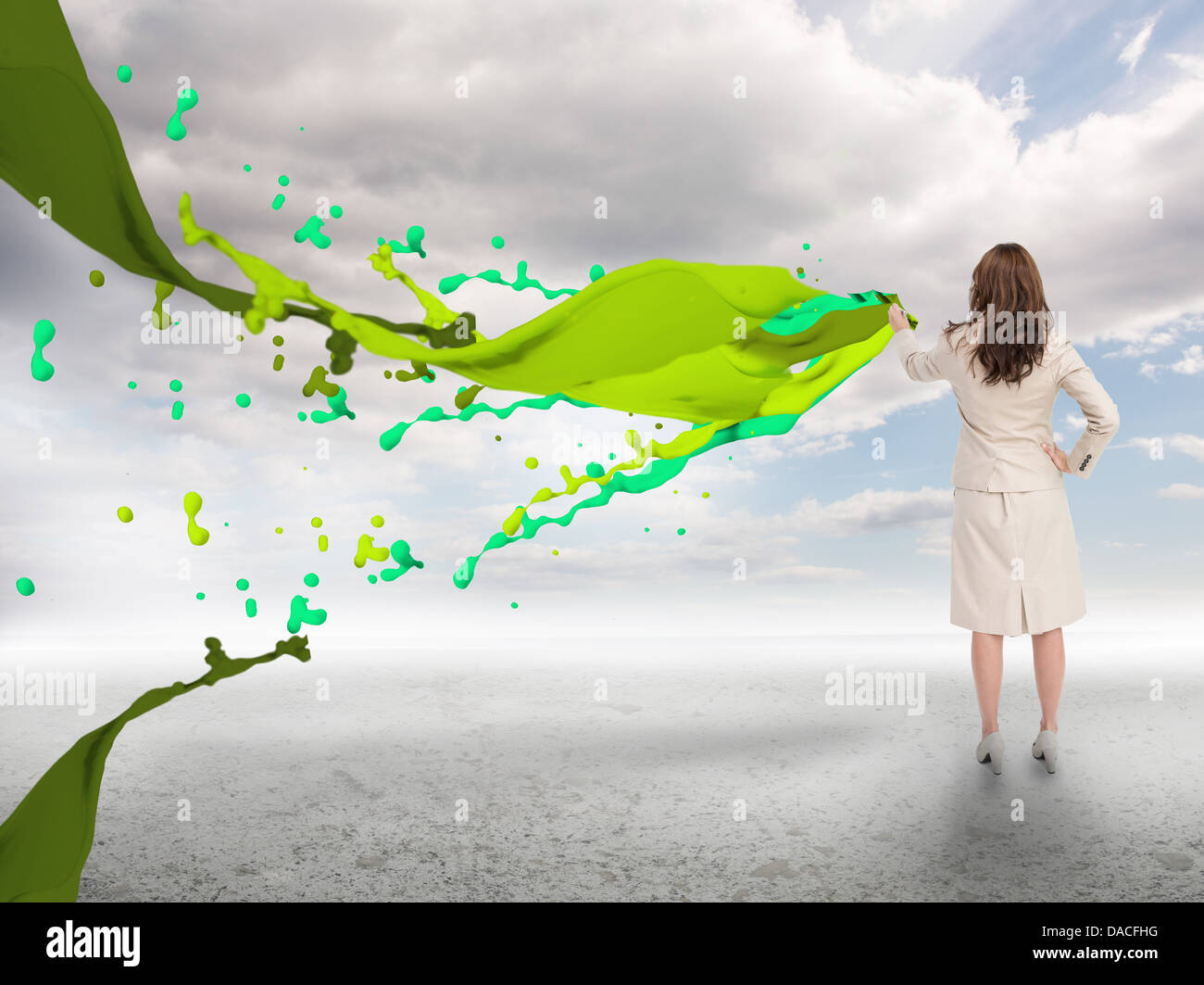 Splash of green paint hi-res stock photography and images - Alamy