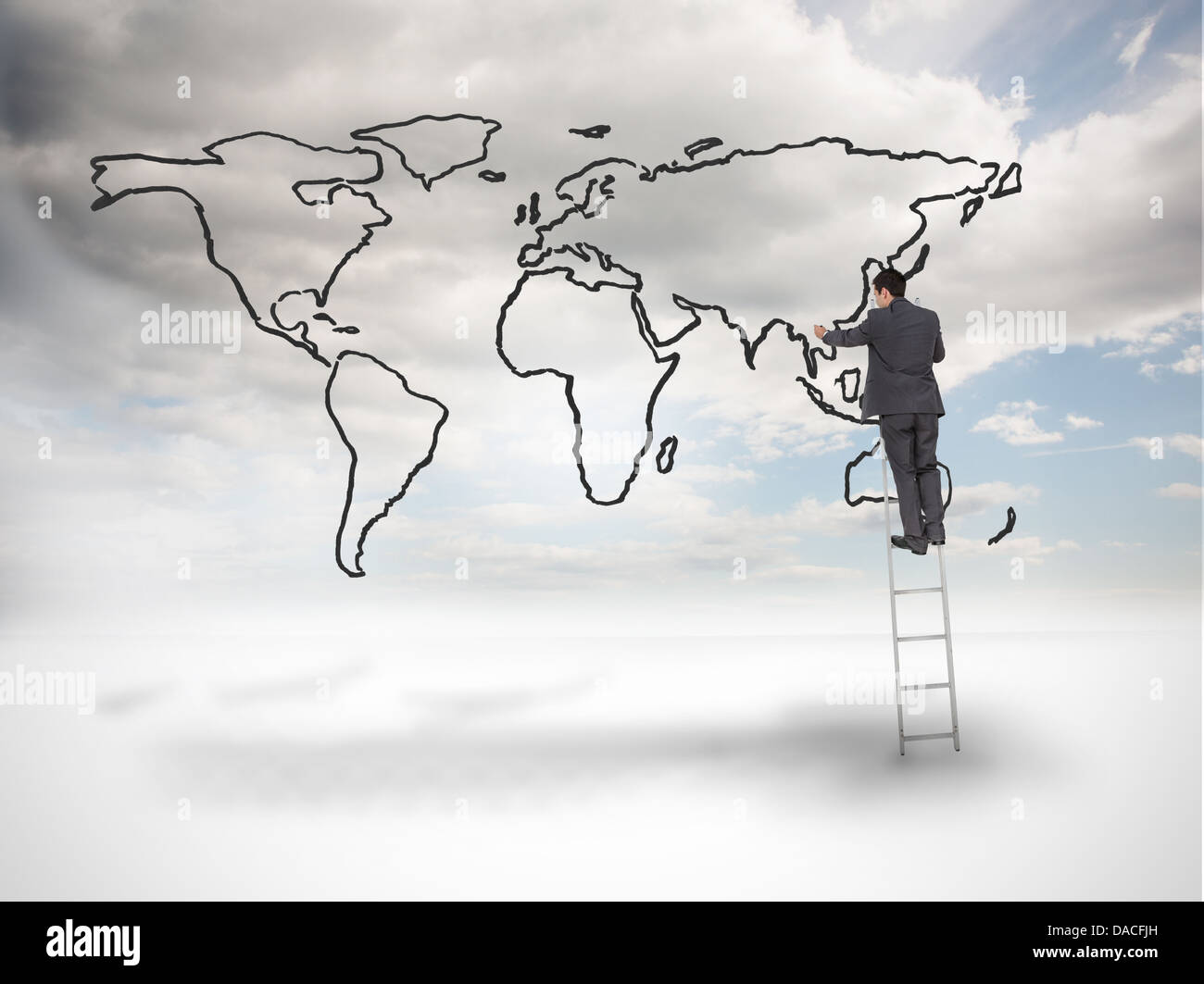 Drawing world map hi-res stock photography and images - Alamy