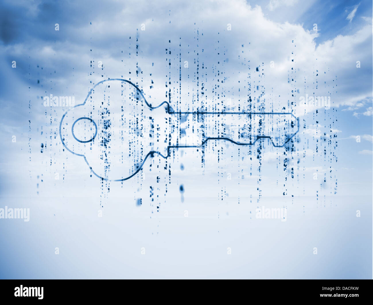 Digital blue key Stock Photo - Alamy