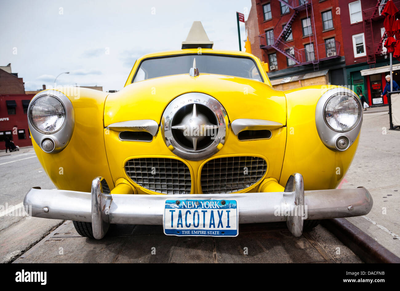 Old 1950's Studebaker yellow taxi used to advertise the Caliente ...
