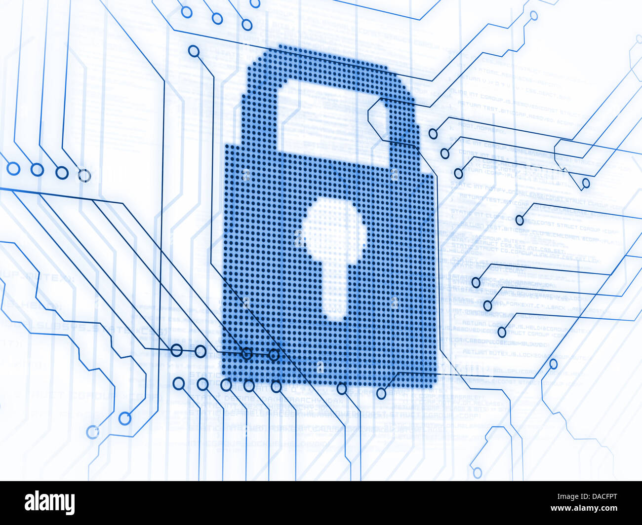 Blue padlock on white background Stock Photo - Alamy