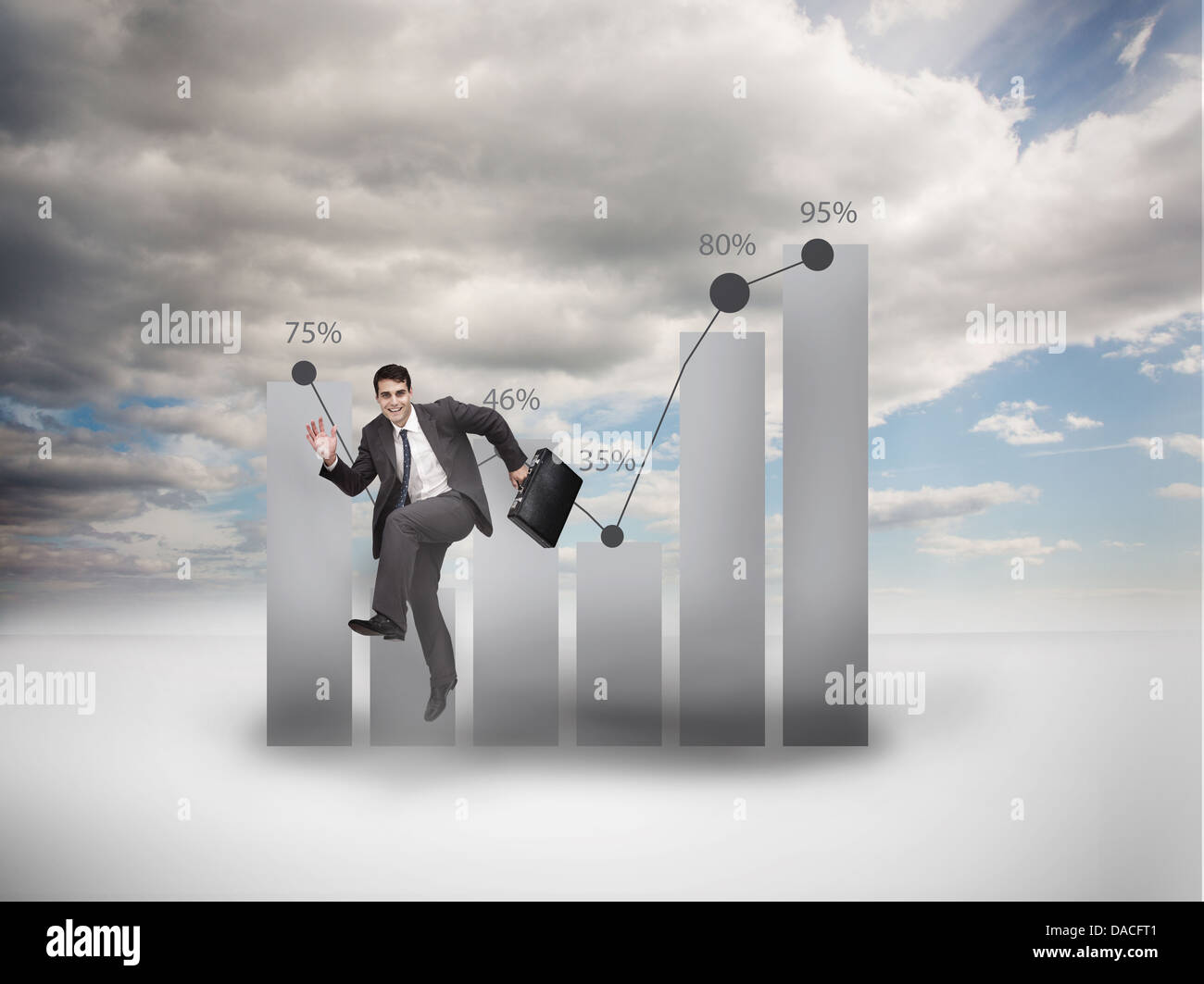 Businessman with chart hi-res stock photography and images - Alamy