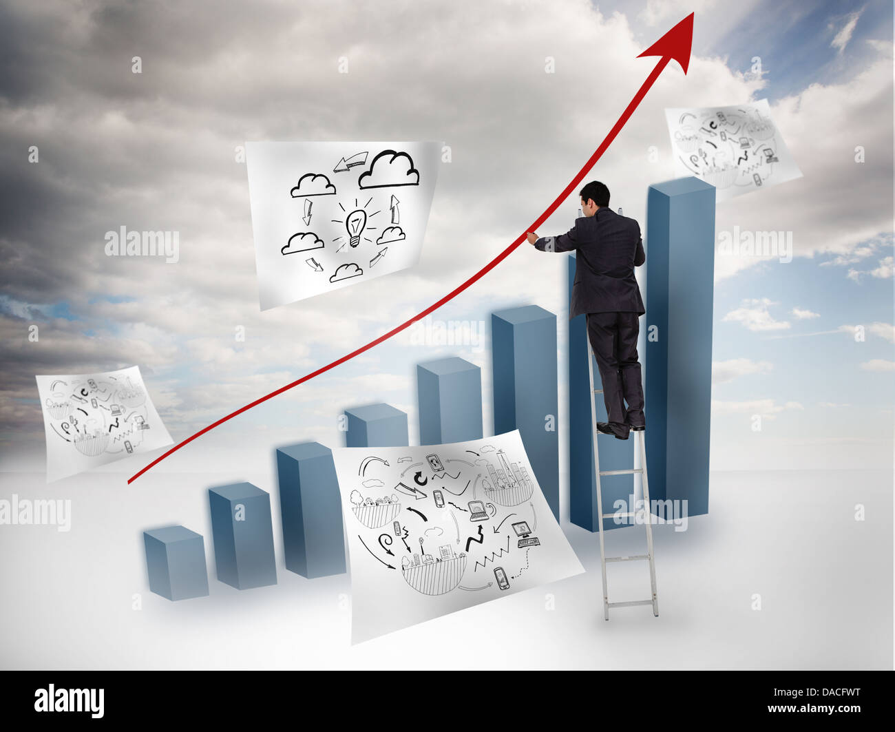 Process arrow chart hi-res stock photography and images - Alamy