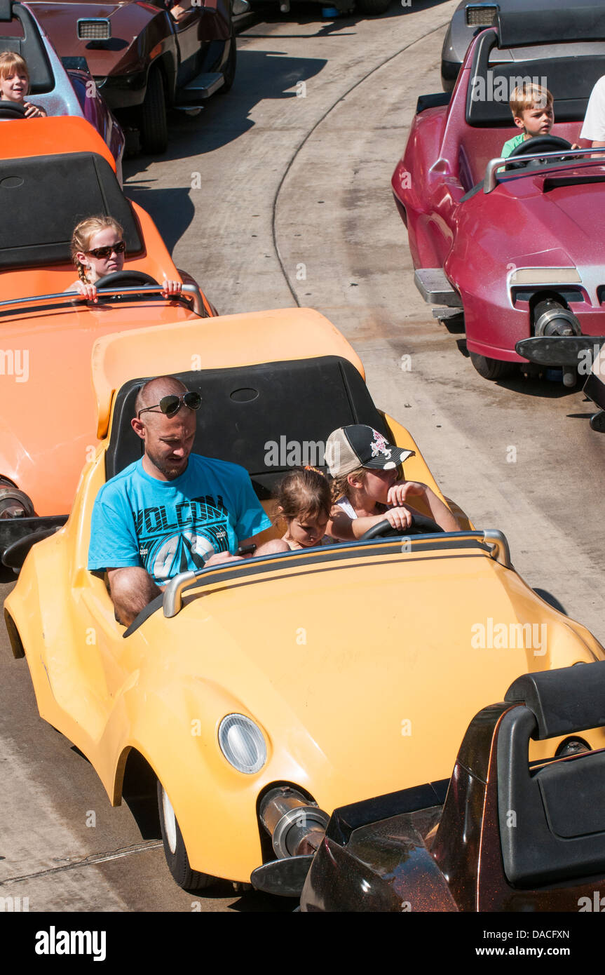 Tomorrowland Speedway car racing ride Disneyland, Anaheim, California ...