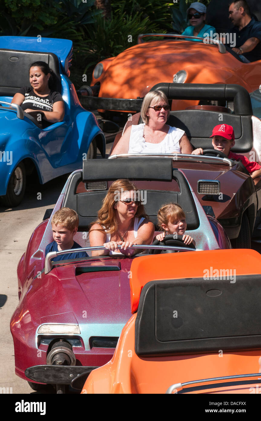 Tomorrowland Speedway car racing ride Disneyland, Anaheim, California ...