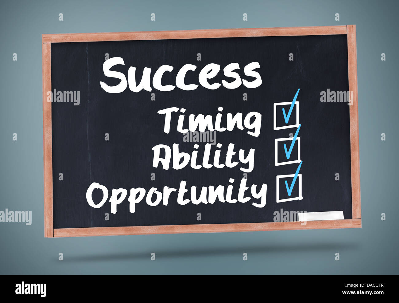 Terms of success written on a chalkboard Stock Photo - Alamy