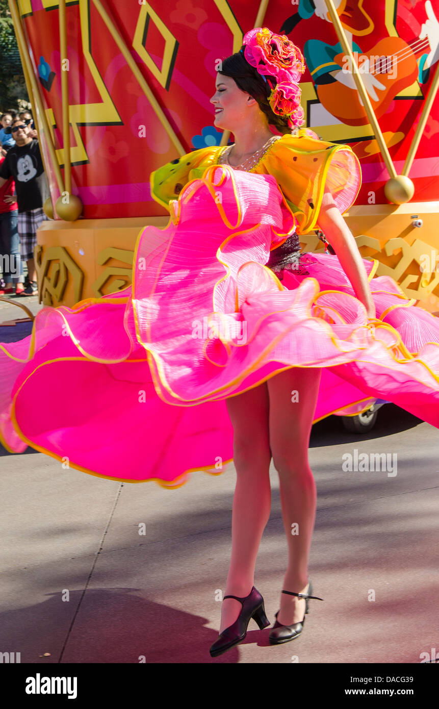 Dancer in the Main Street Electrical Parade Magic kingdom at Disneyland ...