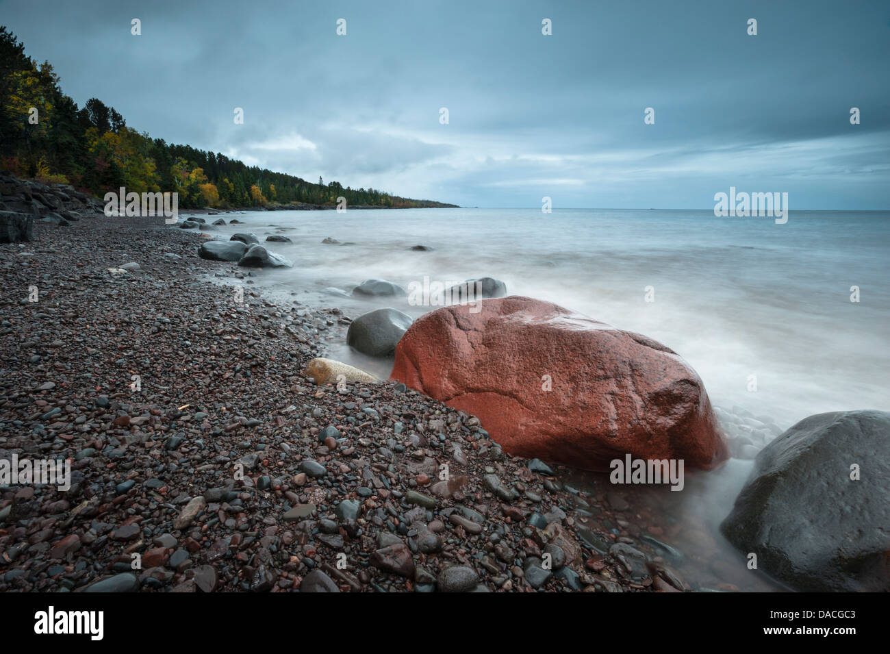 Lake Superior Shoreline, Minnesota, United States of America Stock ...