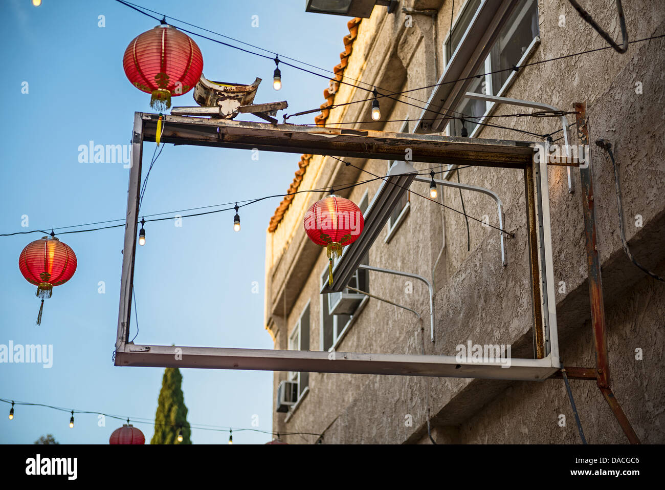 An old and missing sign in Chinatown Stock Photo - Alamy