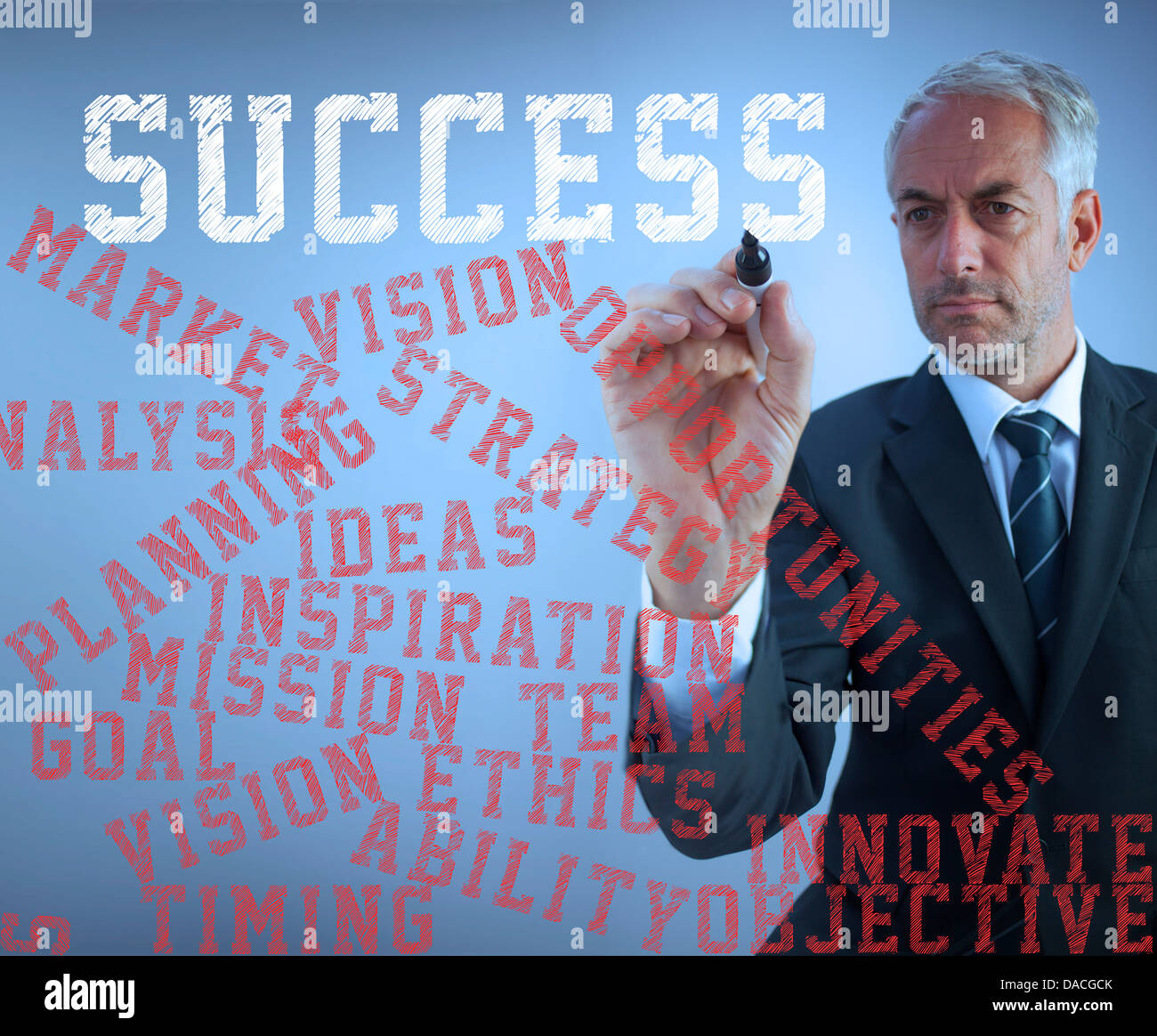 Man hand writing success goal hi-res stock photography and images - Alamy