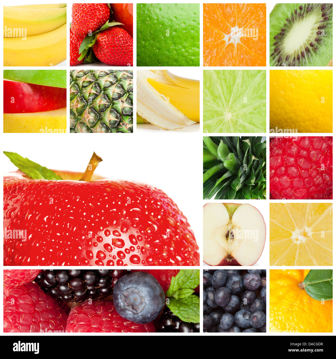 Collage of fruits Stock Photo - Alamy