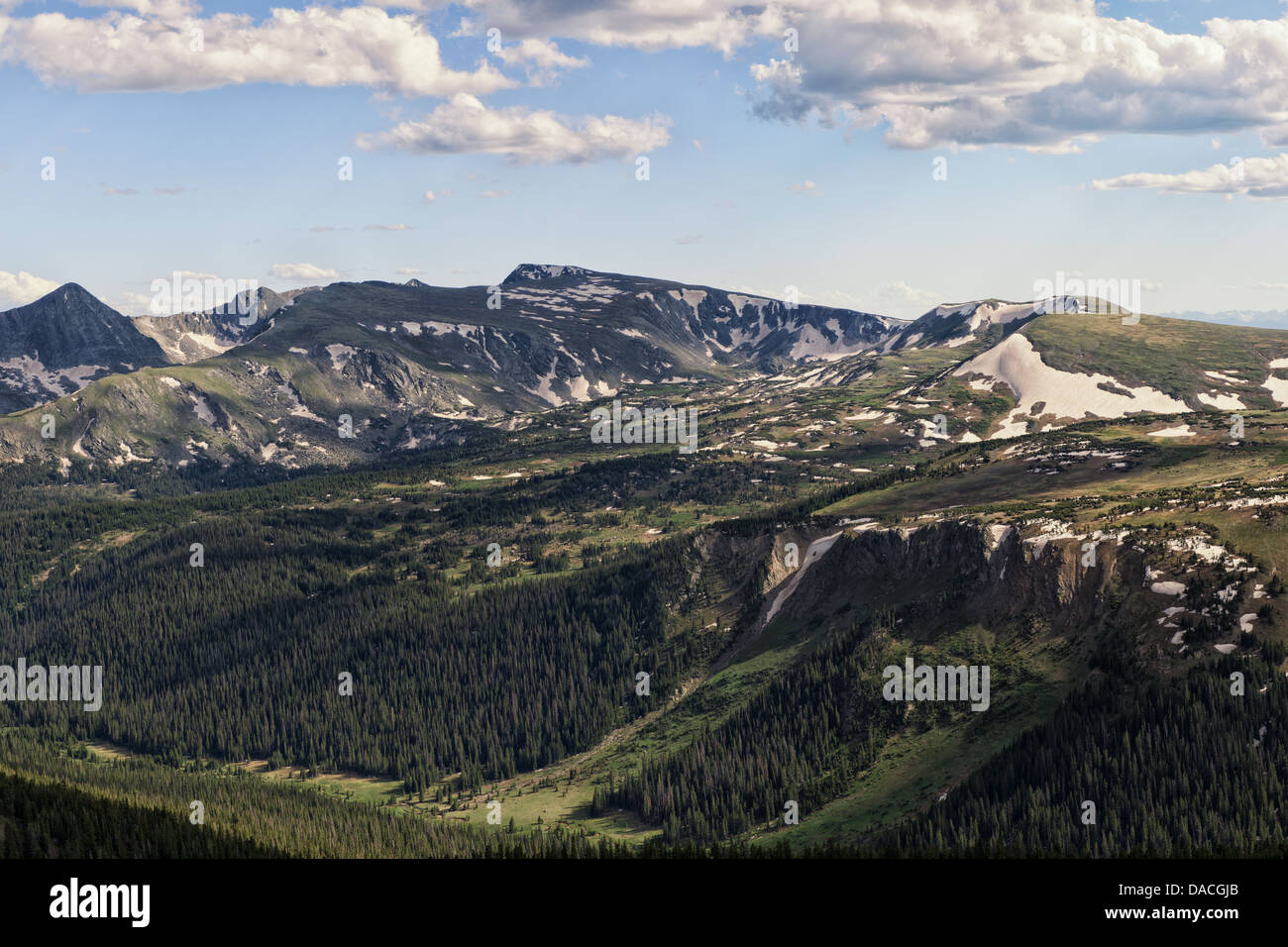Composite Panorama of the black forest canyon, in Rocky Mountain ...