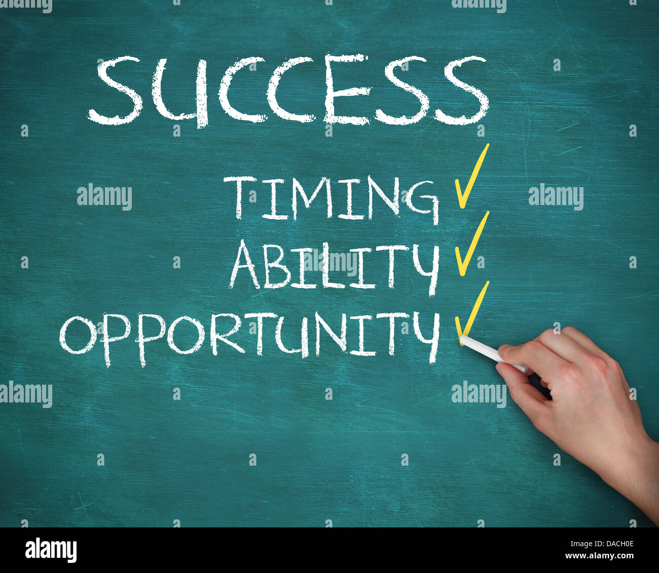 Hand writing success terms with a chalk Stock Photo - Alamy