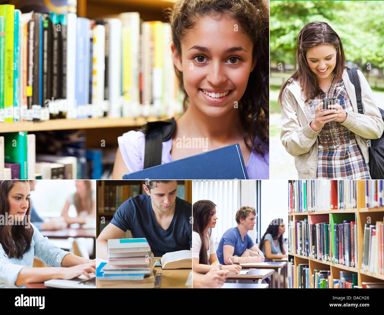 Collage of smiling students Stock Photo - Alamy