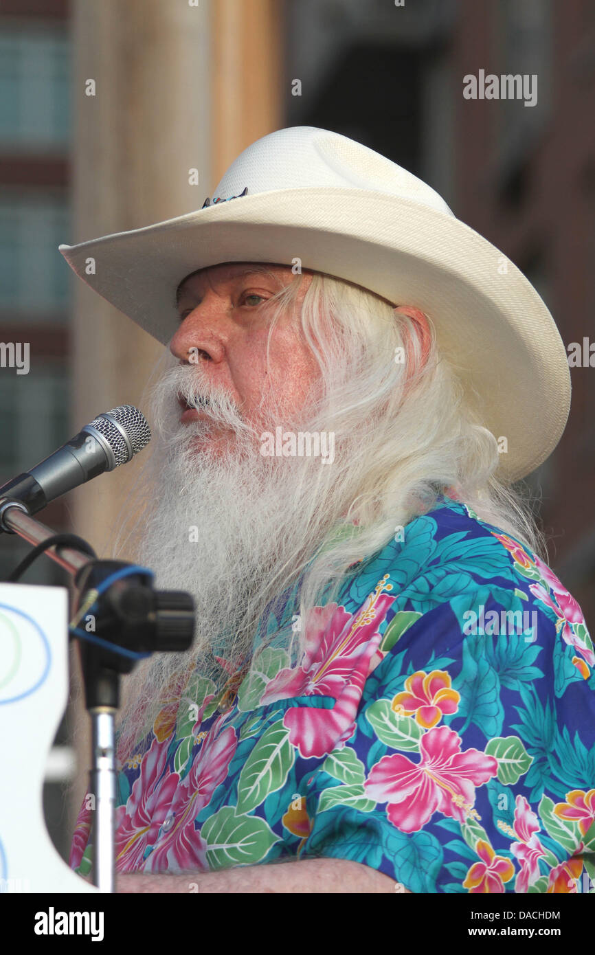 New York, New York, USA. 10th July, 2013. Leon Russell performs at The ...