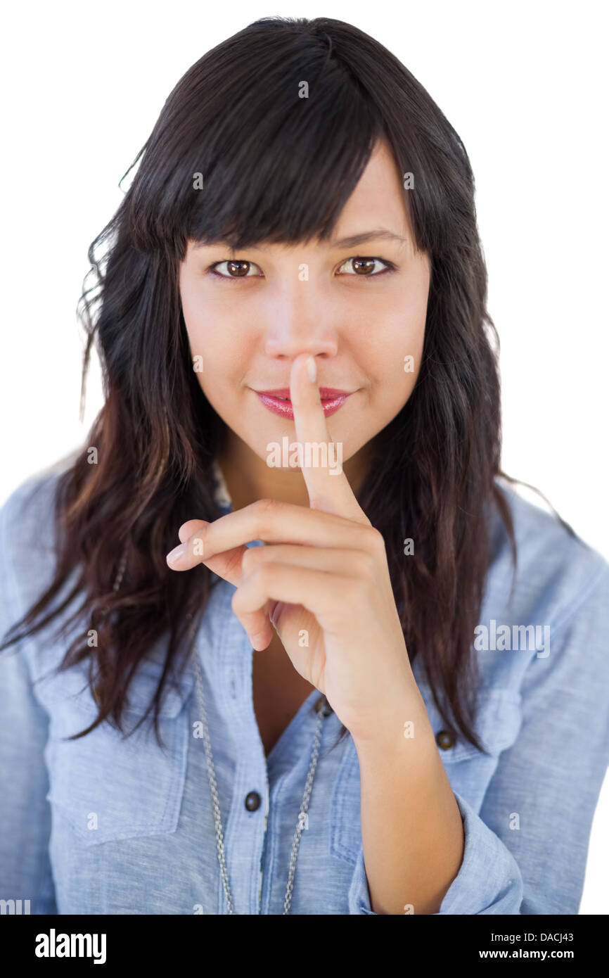 Finger at the mouth hi-res stock photography and images - Alamy