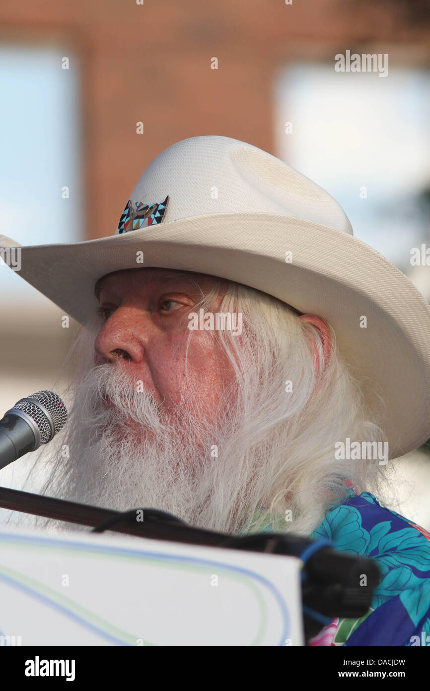 New York, New York, USA. 10th July, 2013. Leon Russell performs at The ...