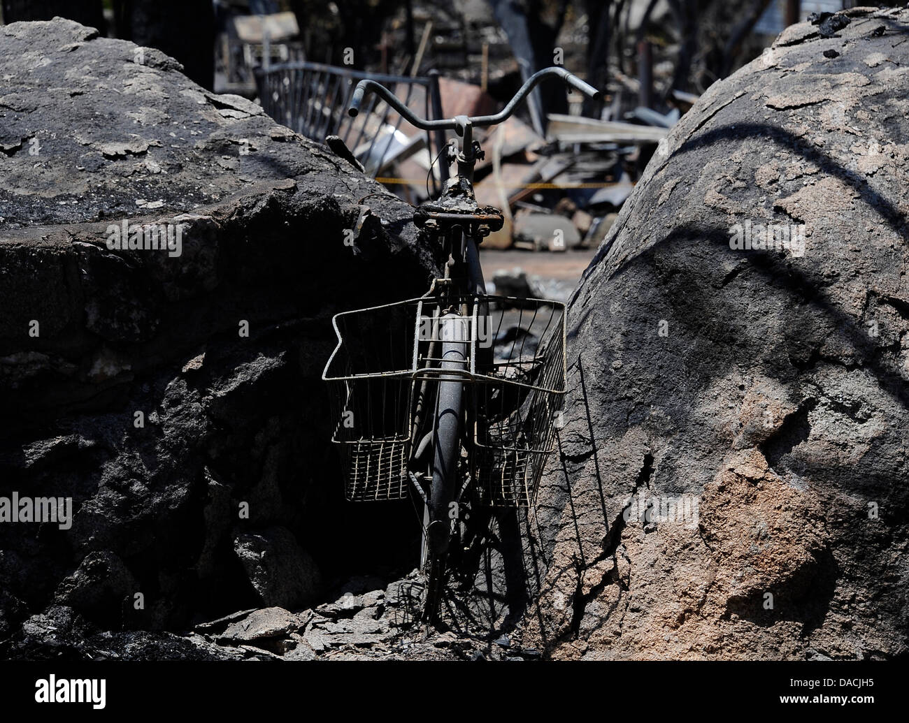 Yarnell AZ. July 10,2013. USA. Today the city of Yarnell AZ open to ...