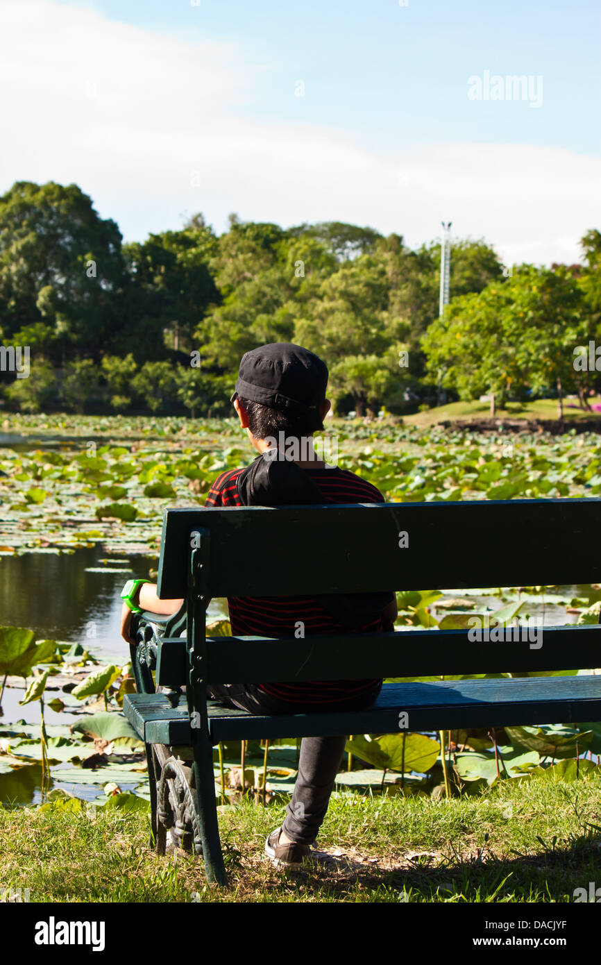 child seat on bench Stock Photo - Alamy