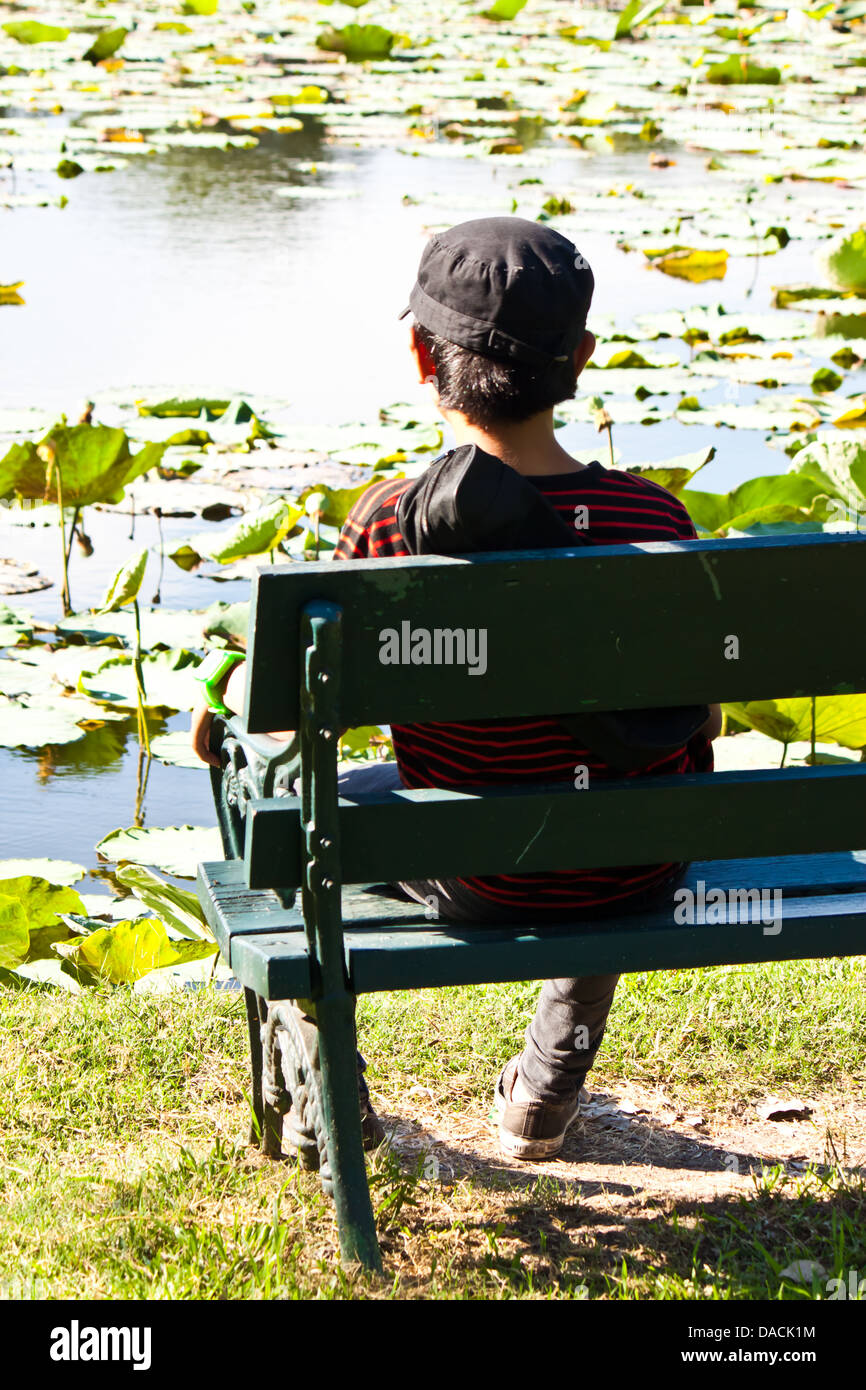 child seat on bench Stock Photo - Alamy