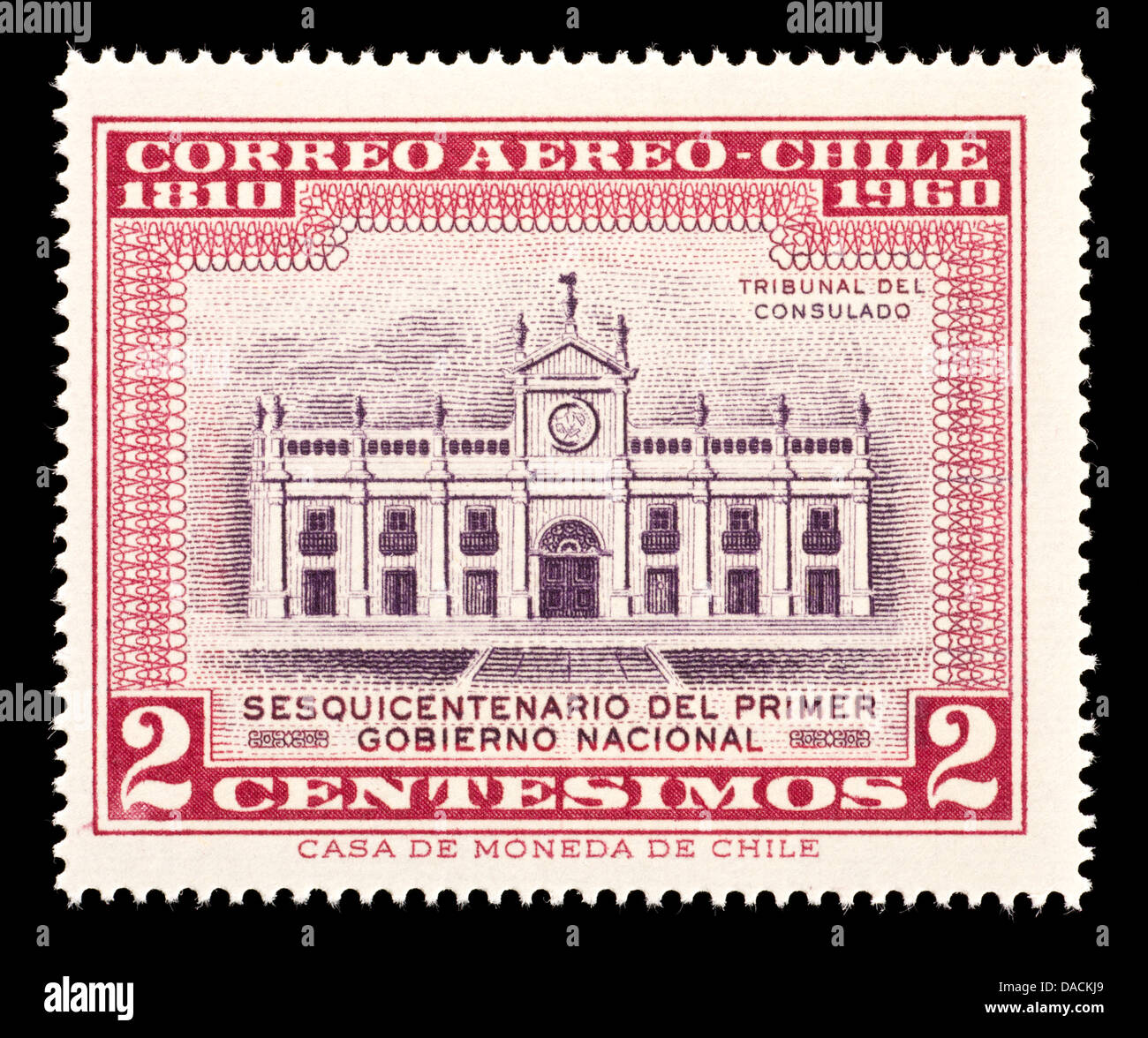 Postage stamp from chile depicting hi-res stock photography and images ...