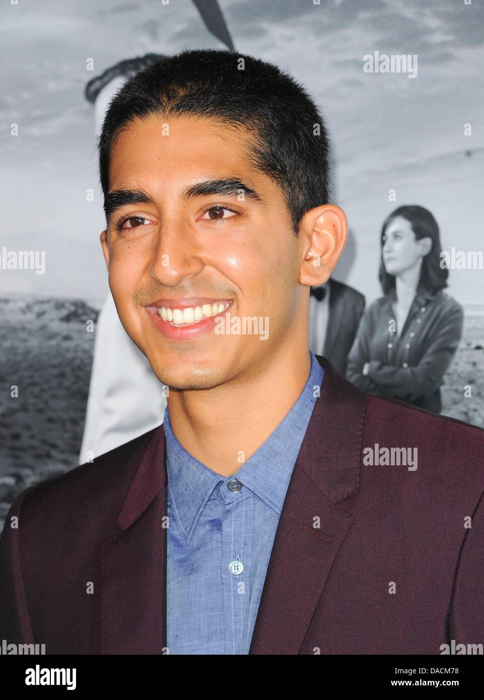 Los Angeles, CA. 10th July, 2013. Dev Patel at arrivals for Premiere of ...
