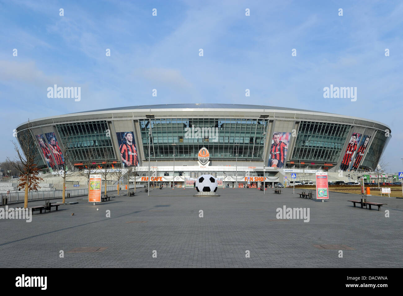 View of Donbas Arena in Donezk, Ukraine, 12 December 2011. Donbas ...