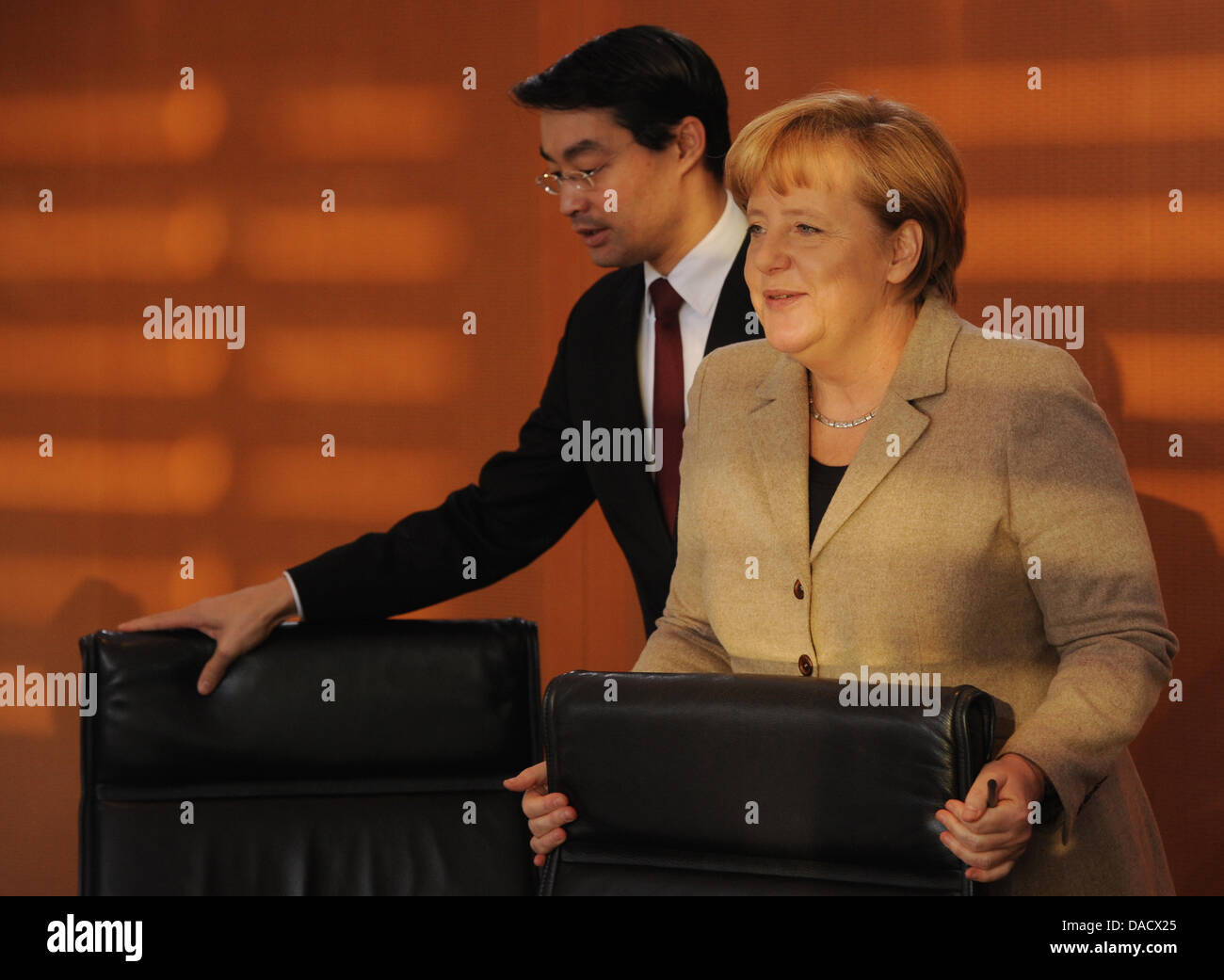 German Chancellor Angela Merkel and Economy Minister and Vice ...
