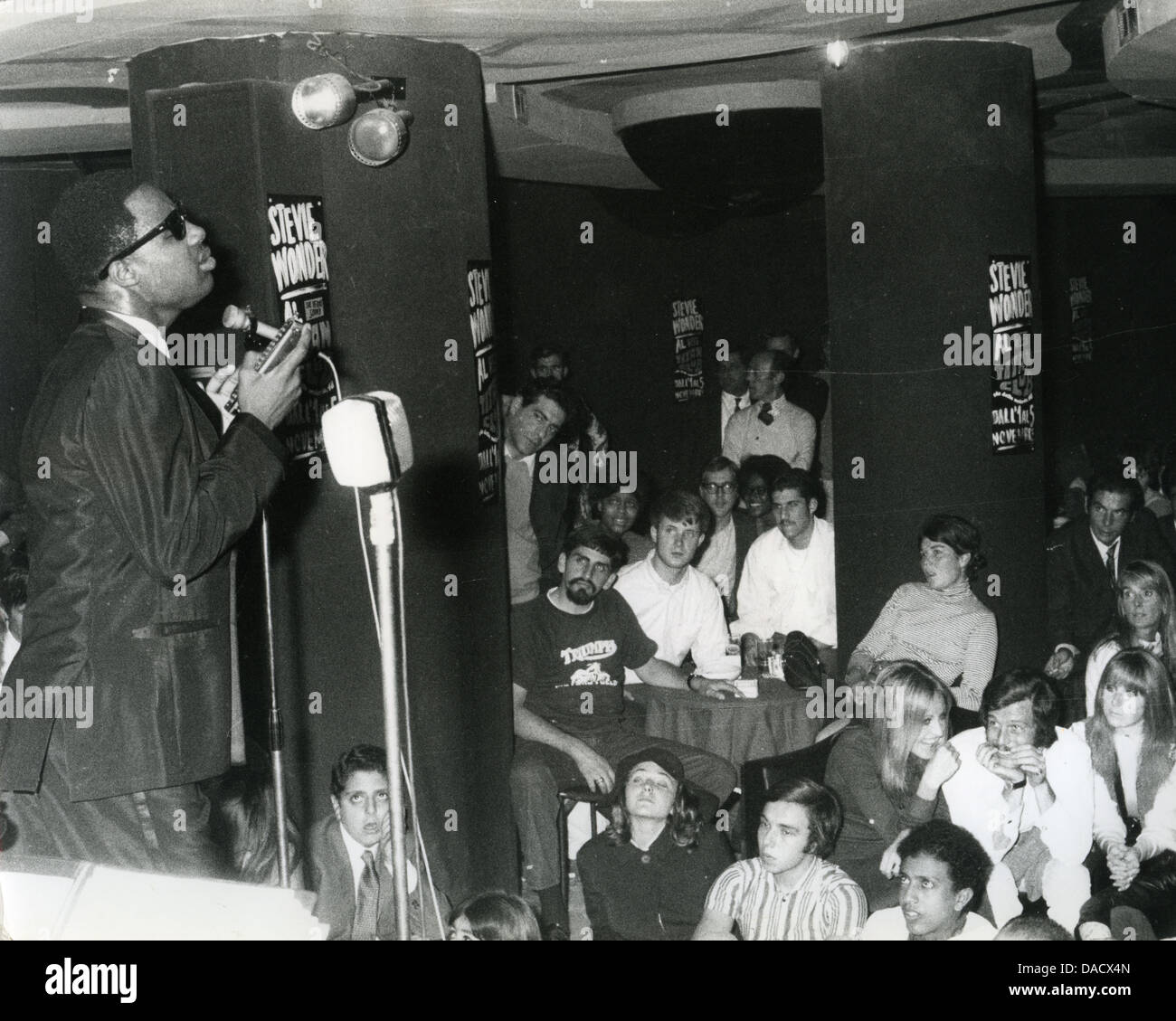 STEVIE WONDER US musician at the Titan Club in Rome about 1965 Stock ...