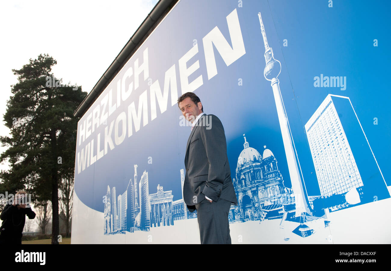 Michael Skibbe stands after being introduced as new head coach of the ...