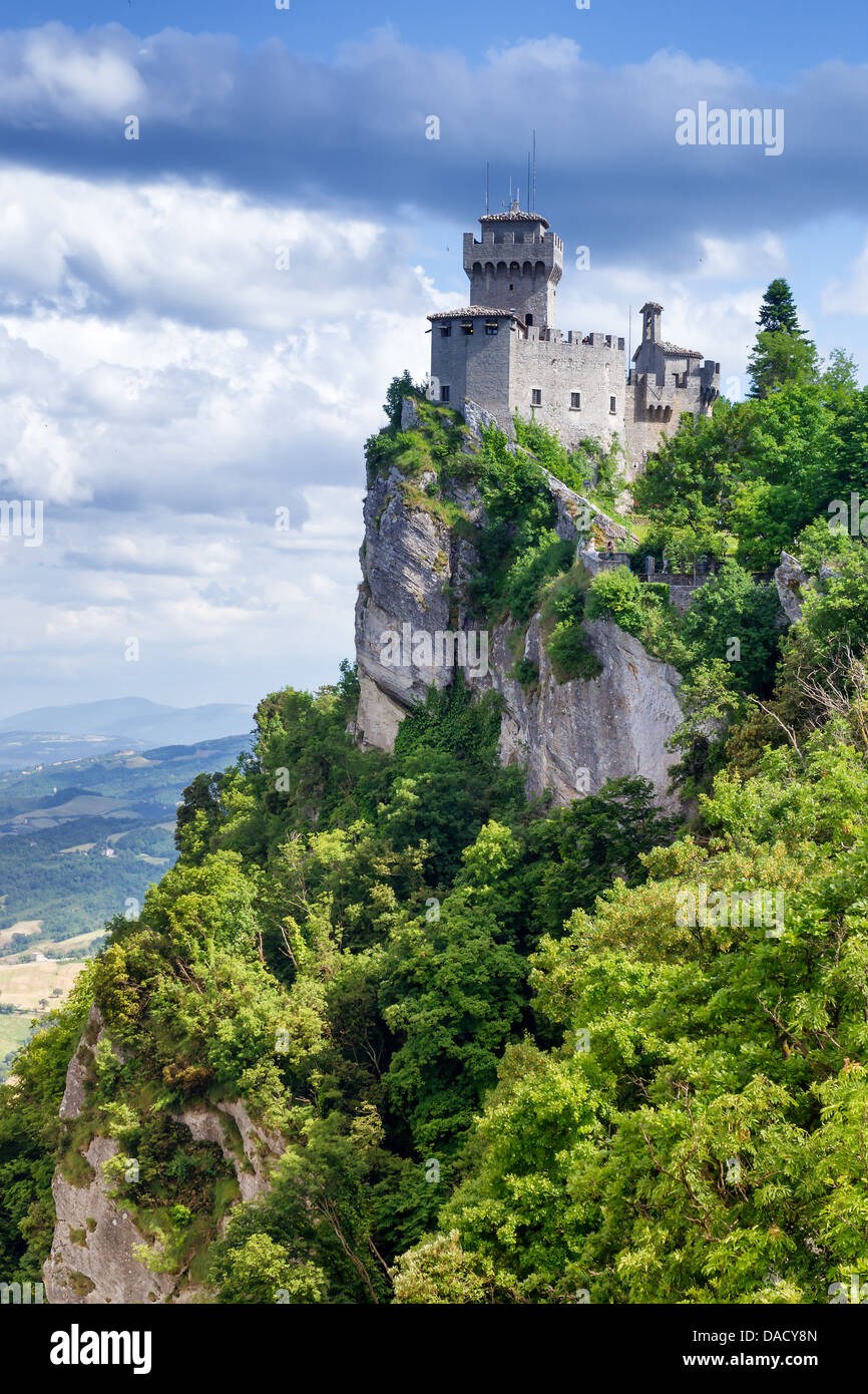 Rocca della Guaita, ancient fortress of San Marino, Italy Stock Photo ...