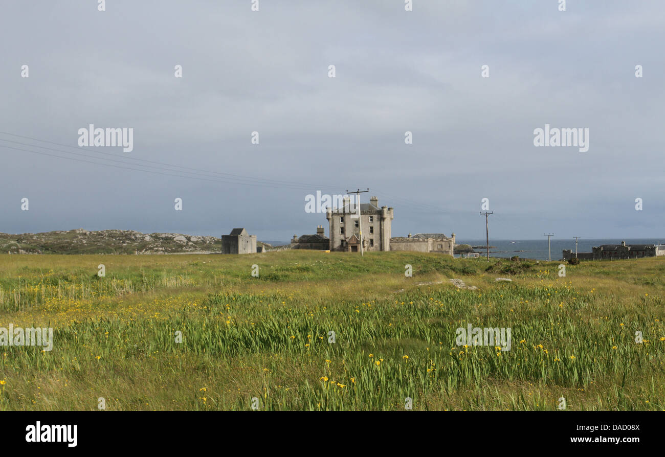 Breachacha Castle Isle of Coll Scotland July 2013 Stock Photo - Alamy