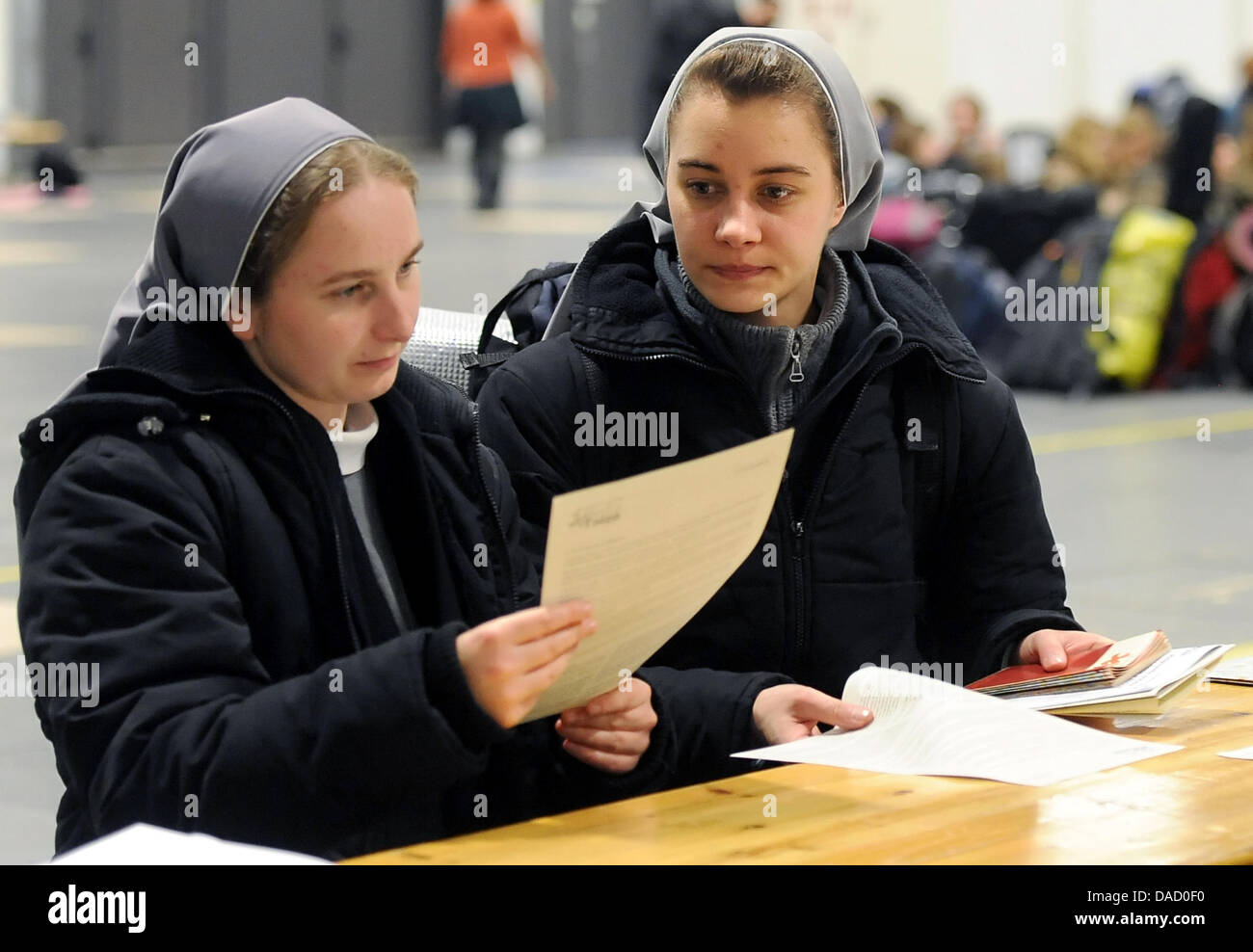 Two Polish nuns arrive for the 34th Taize Youth Community meeting at ...