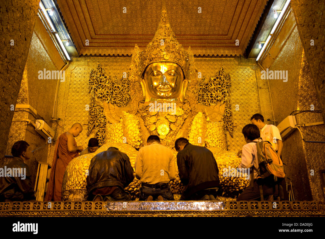 Myanmar's most famous Buddha image, 13ft high and covered in 6 inches ...