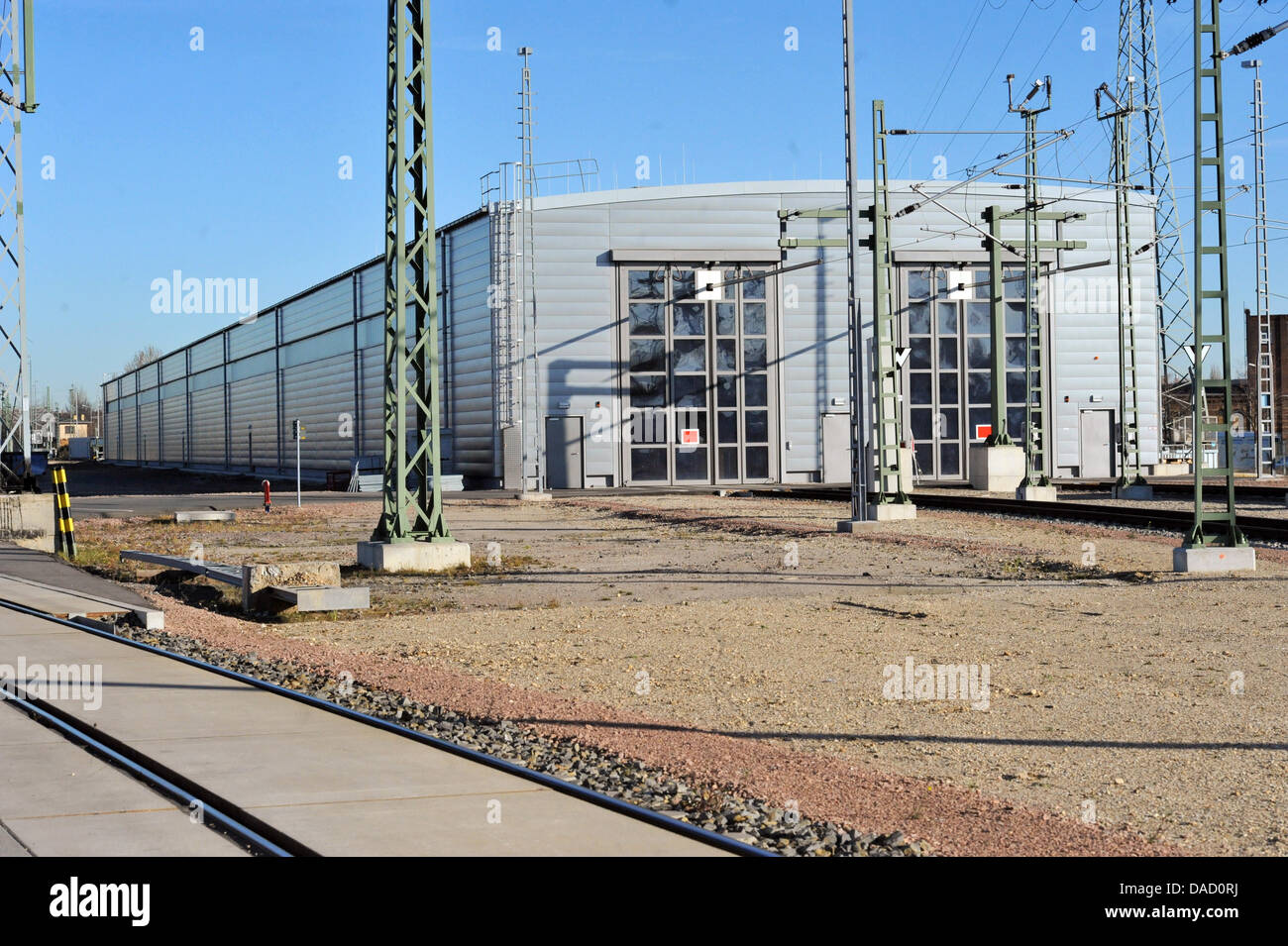 A maintenance hangar of a factory for ICE-trains is pictured in Leipzig ...