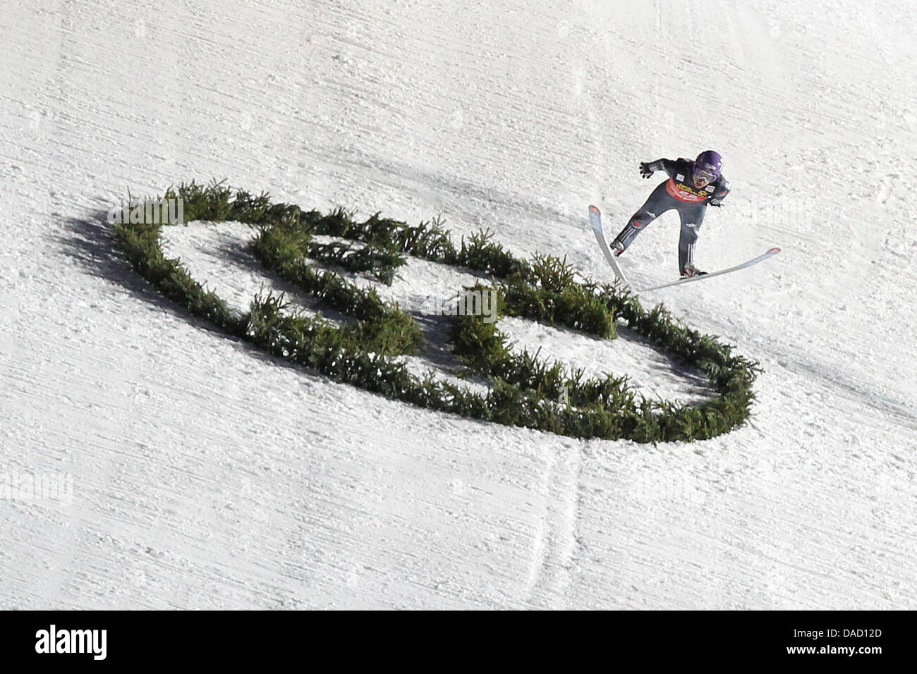 German ski jumper Martin Schmitt takes a qualification jump during the ...