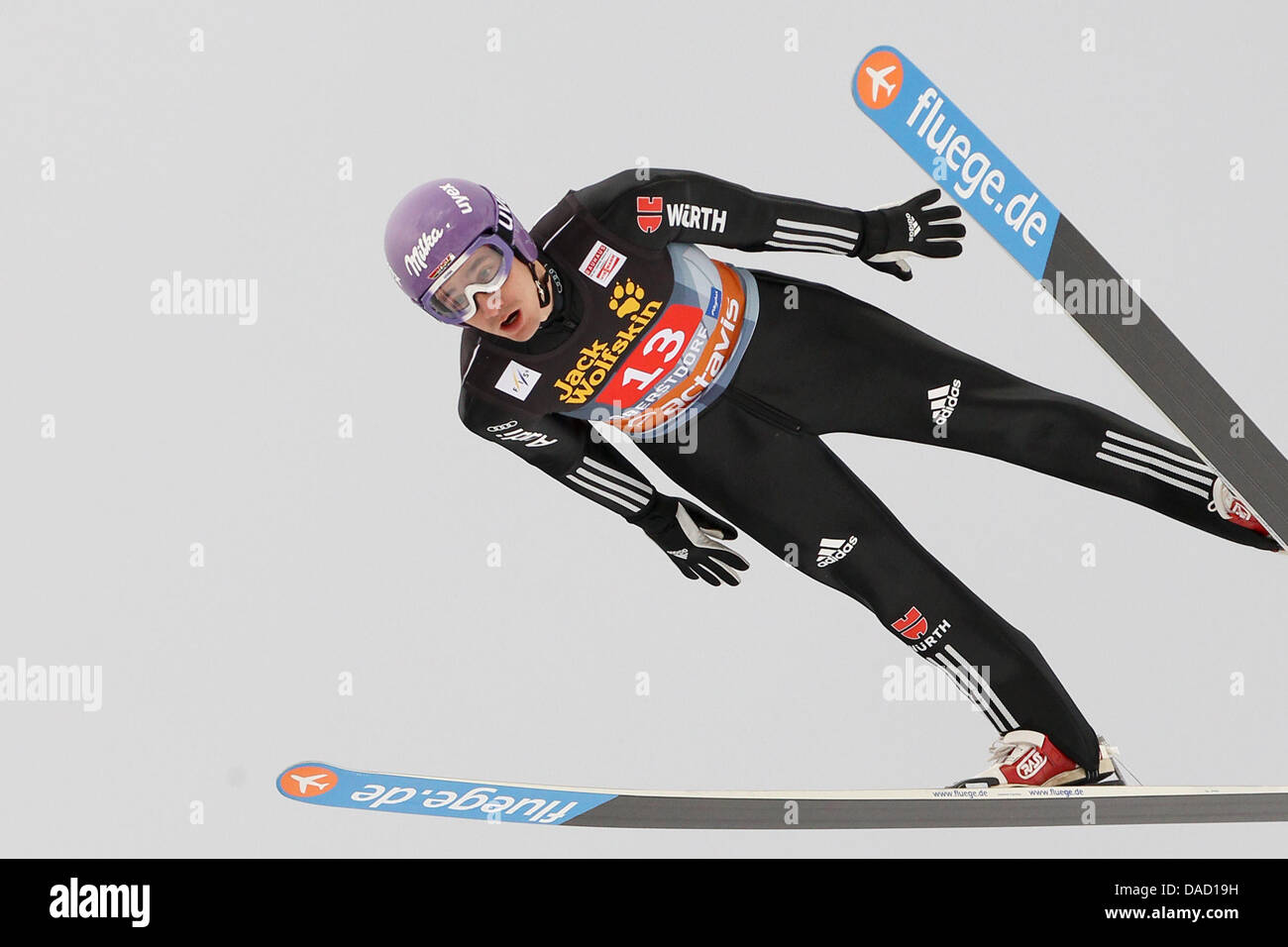 German ski jumper Martin Schmitt takes a training jump at the ...
