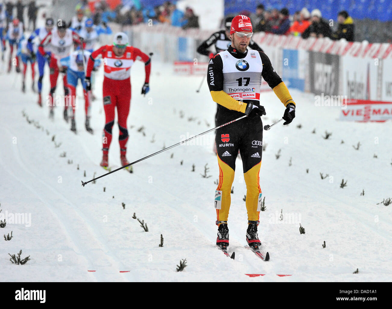 German cross country skier Axel Teichmann wins the men's 15 km pursuit ...