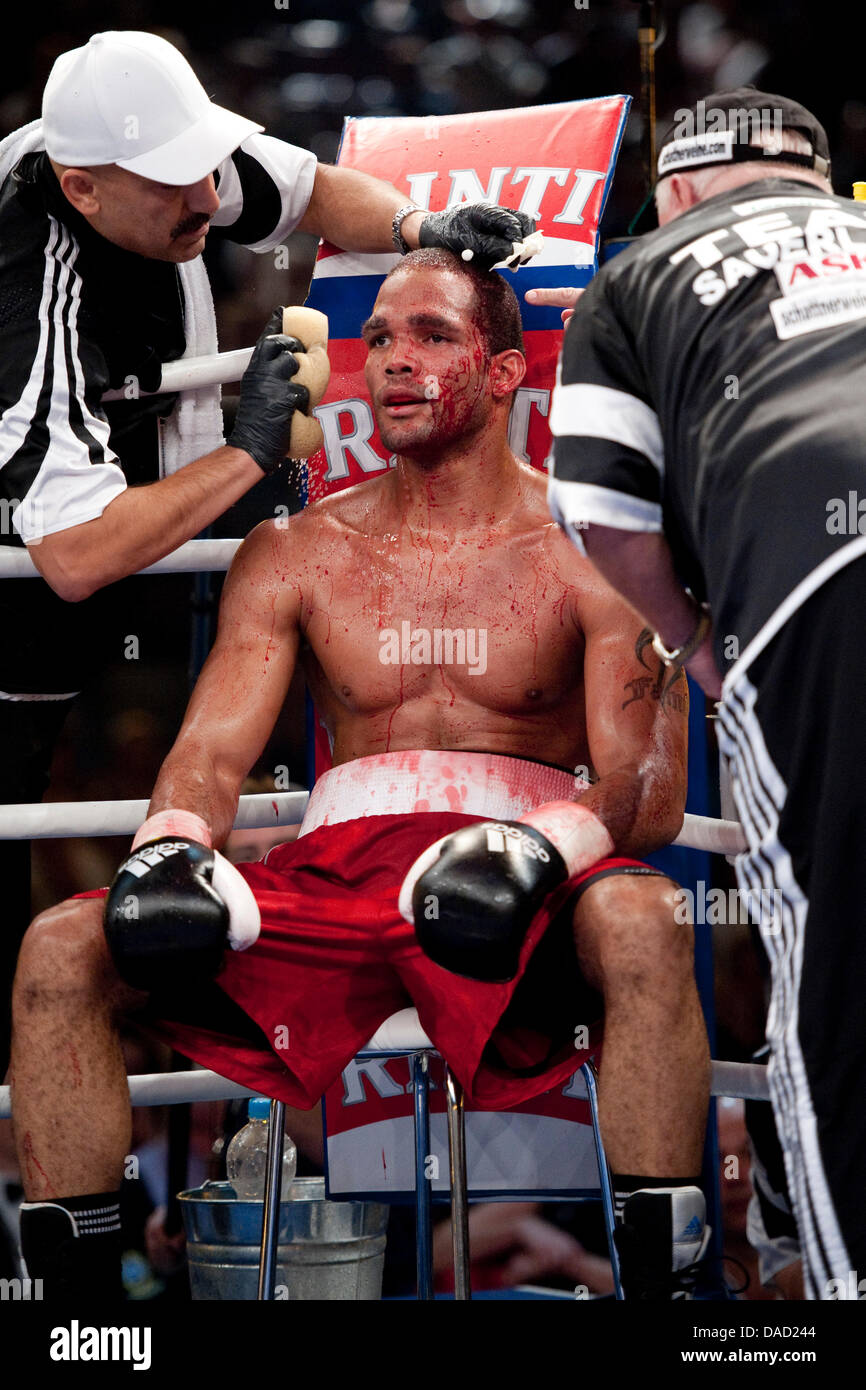 Cuban boxer Yoan Pablo Hernandez is pictured during the IBF ...