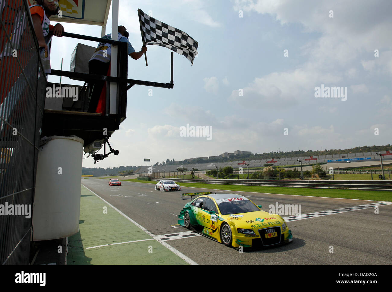 German DTM-driver Martin Tomczyk of Audi Sport Team Phoenix crosses the ...