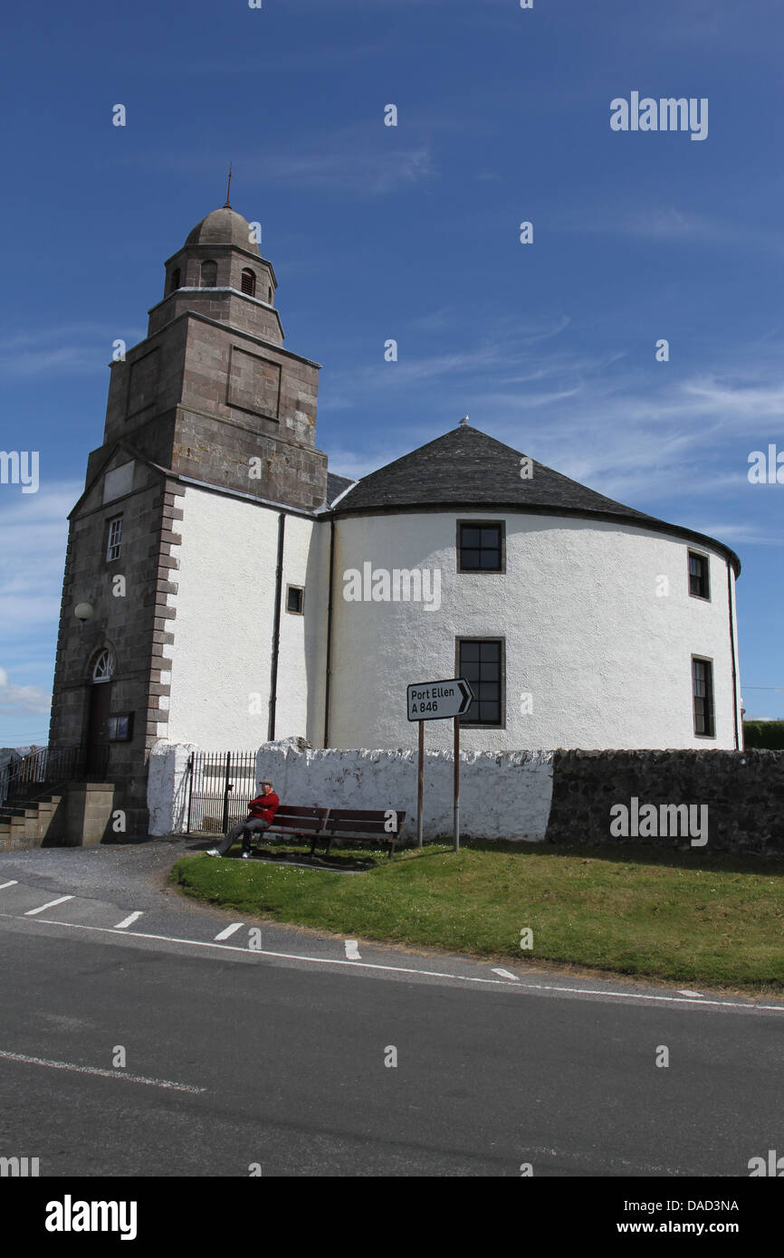 Round Church Bowmore Isle of Islay Scotland July 2013 Stock Photo - Alamy