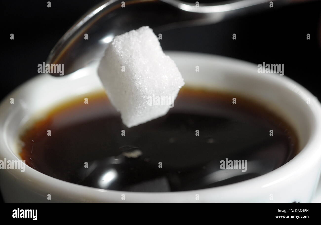 FILE - An archive picture dated 08 June 2011 shows a sugar cube falling ...